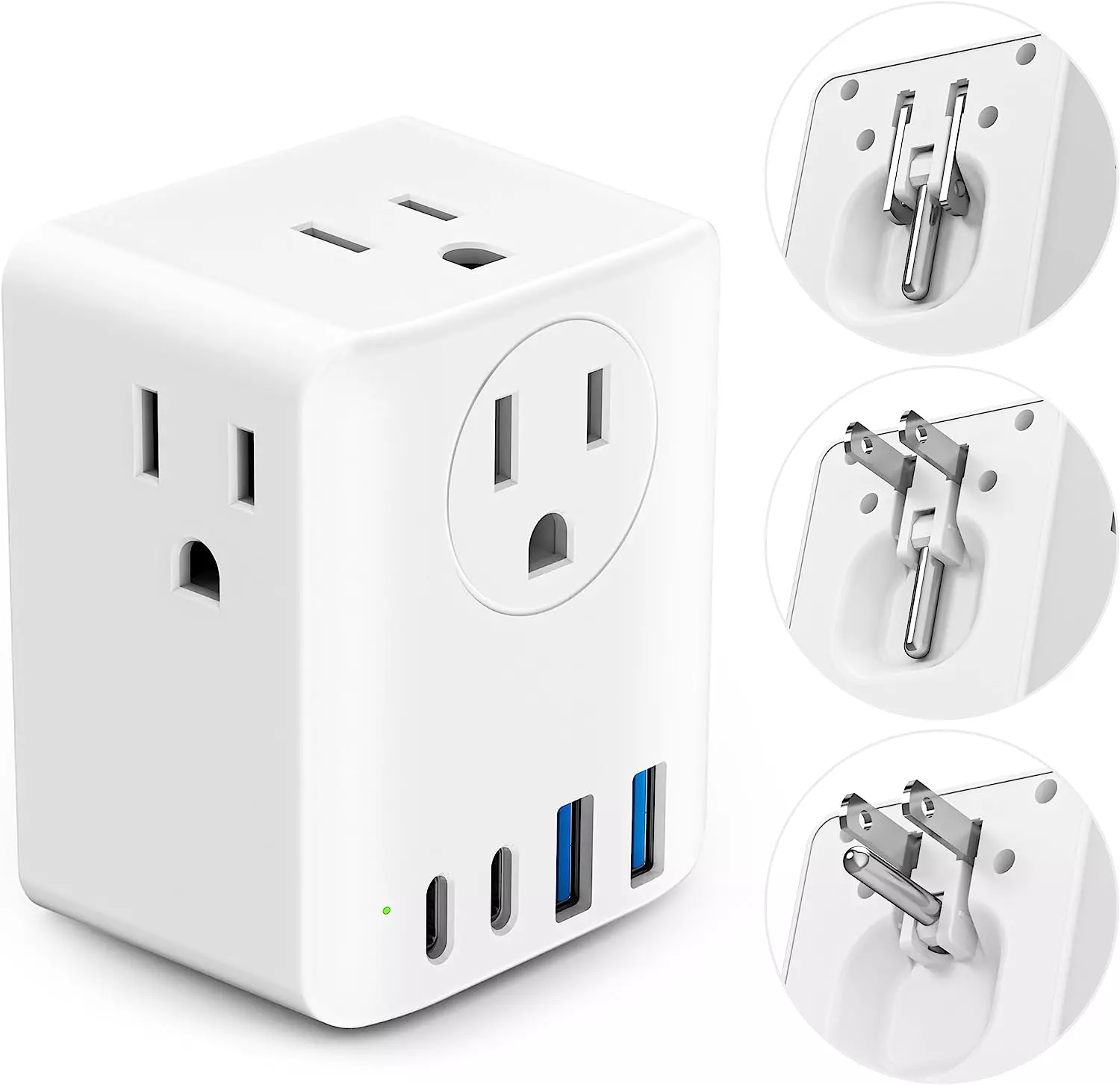 Power Strip with 4AC Multi Plug Outlet Extender 4USB Ports Cruise ...