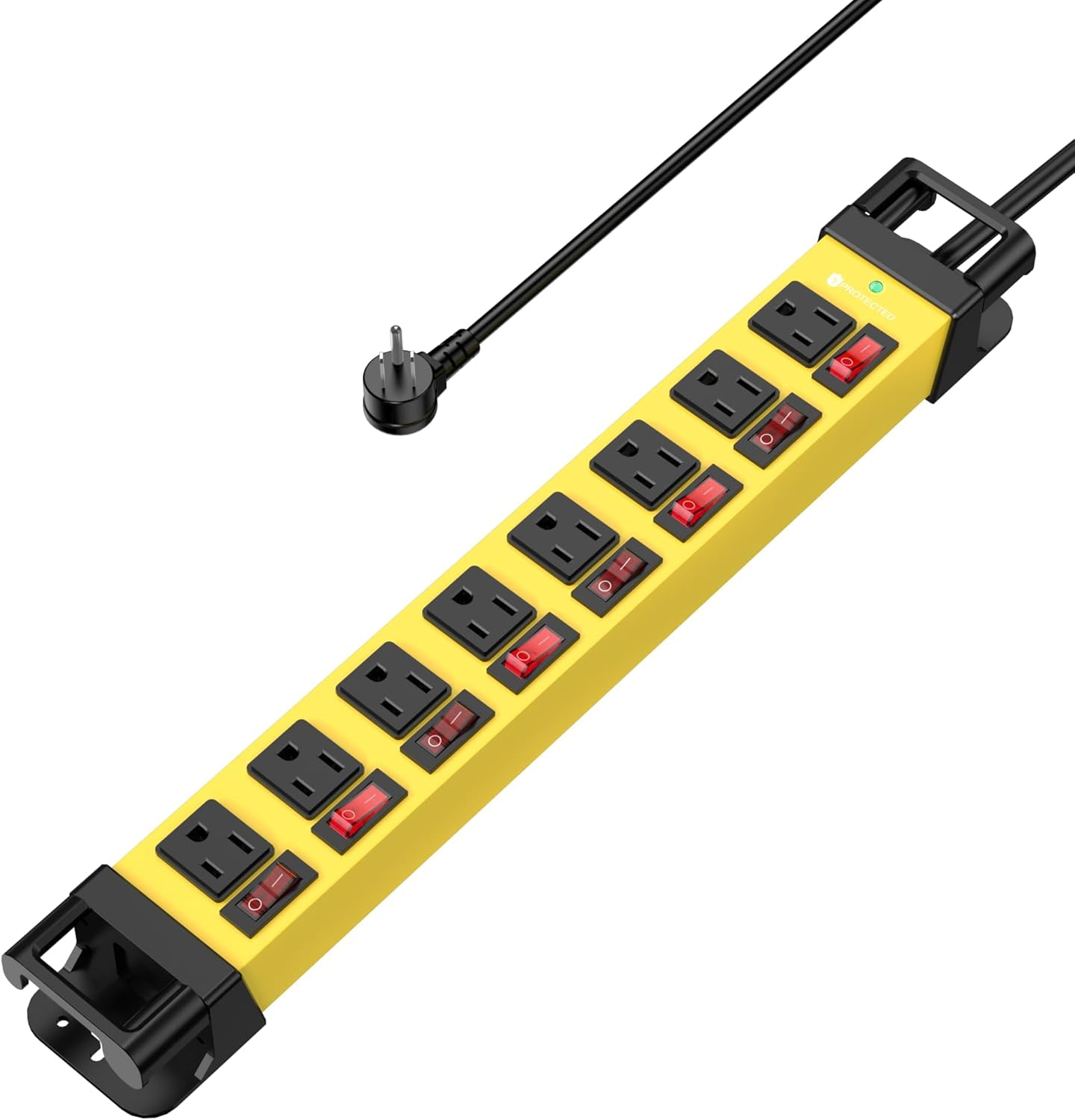 Power Strip with Individual es - 8 Outlet Heavy Duty Cord Manar,1200J ...