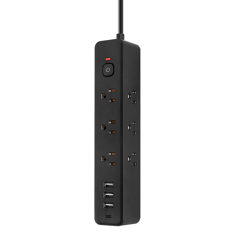 Power Strip with USB Multi Plug 9AC Outlets 3 USB A 1 USB C Ports Wall ...