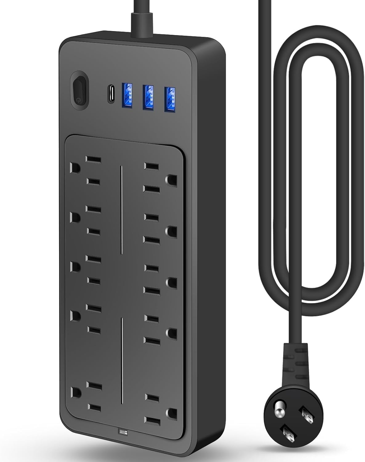 Power Strips with Surge Protection 16Awg Heavy Duty,2000W/13A,10 ...