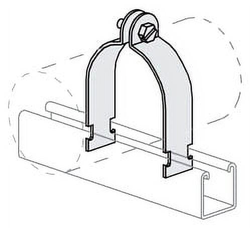 Power-Strut PS 1100 3, Channel Pipe/Conduit Clamp, Rigid Steel or IMC ...