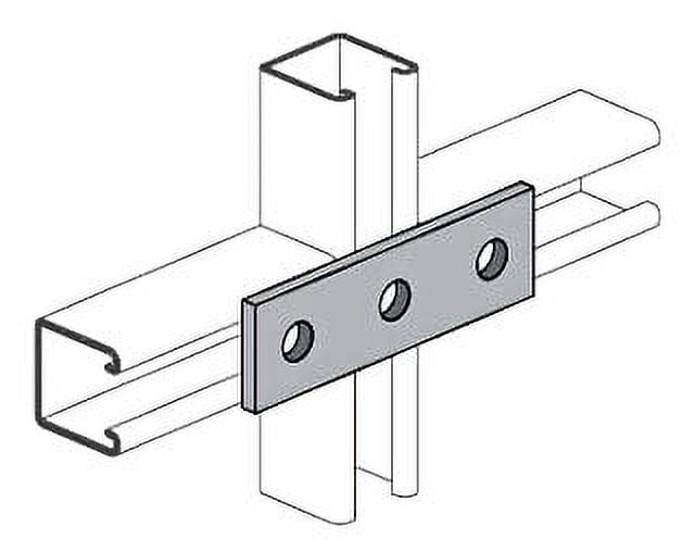 Power-Strut PS 602, Channel Plate Fitting, Ps 602 Three Hole Splice ...