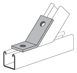 Power-Strut PS 633 45 DEG, Channel Angular Fitting, Ps 633 Two Hole, 1 ...