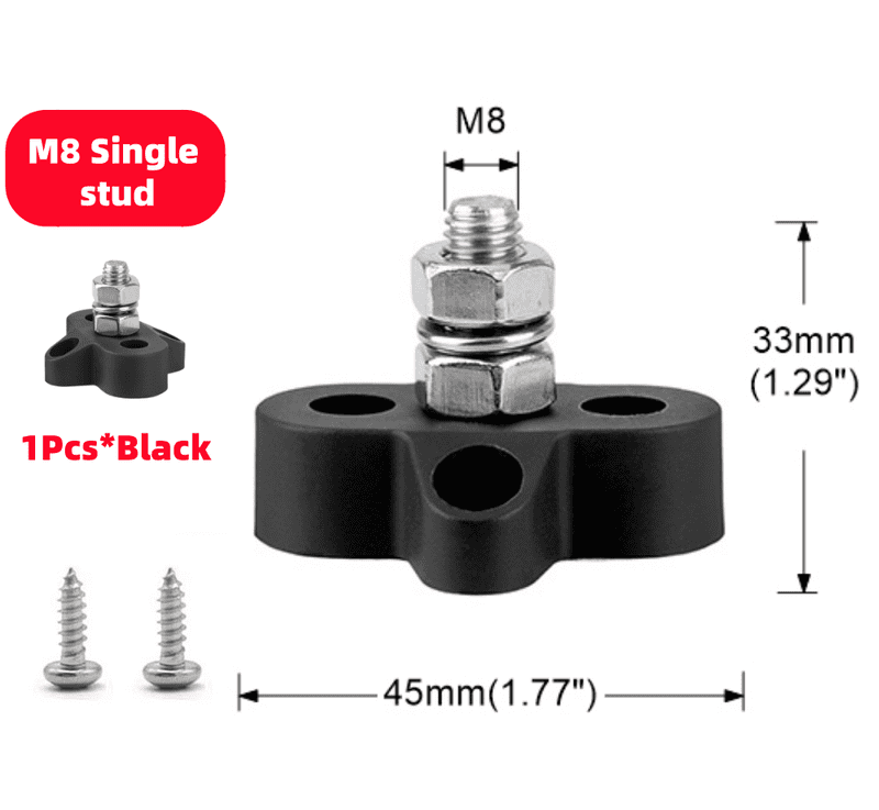 Power Stud 5/16'' 150A Terminal Block Heavy Duty M8 M6 M10 Positive ...