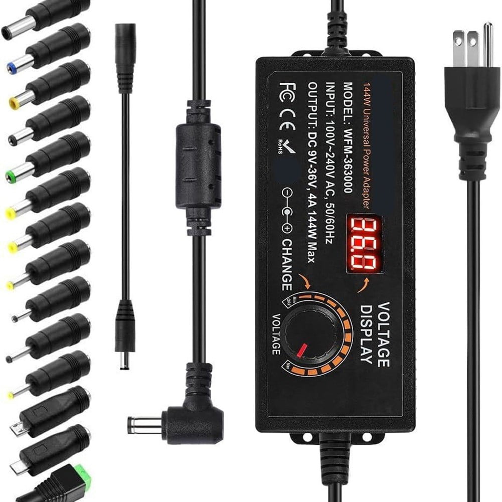 Power Supply 3V~36V 4A144W Adjustable AC/DC Adapter Charger Converter ...