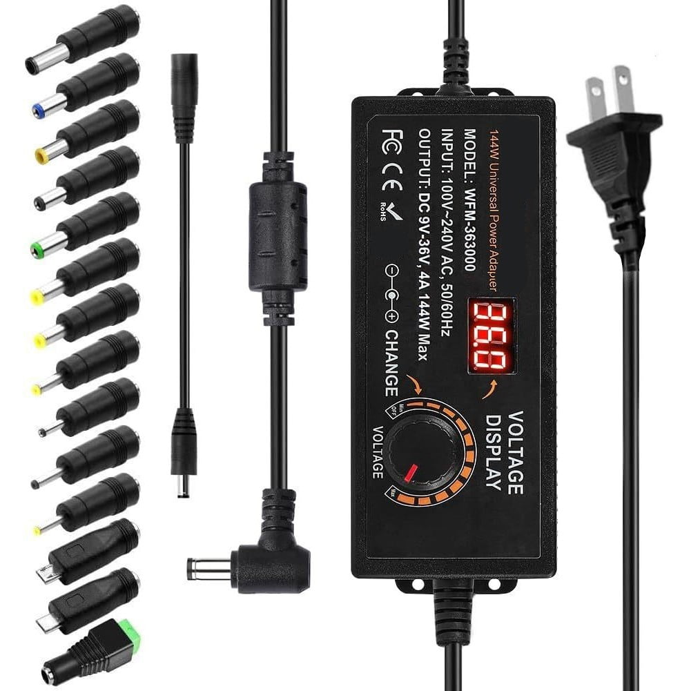 Power Supply 3V~36V 4A144W Adjustable AC/DC Adapter Charger Converter ...