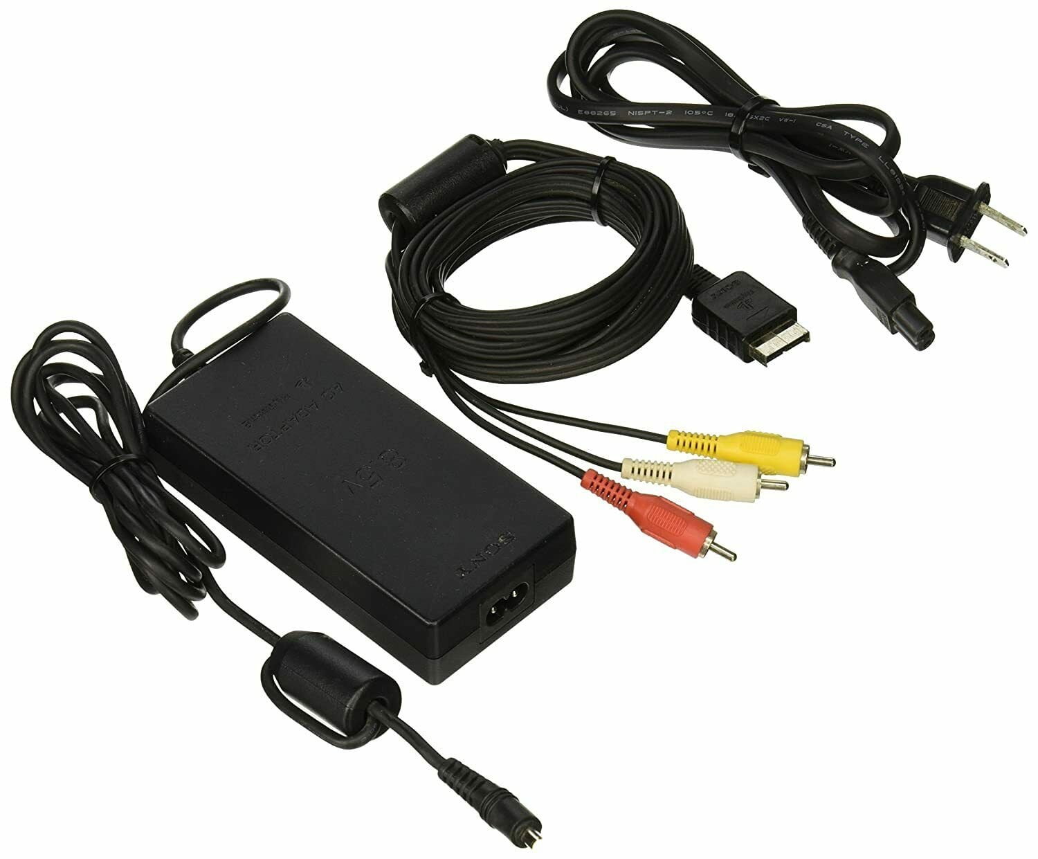 Unbranded Power Supply and AV Cable for Sony Playstation 2 Slim, Replacement PS2 Adapter ...