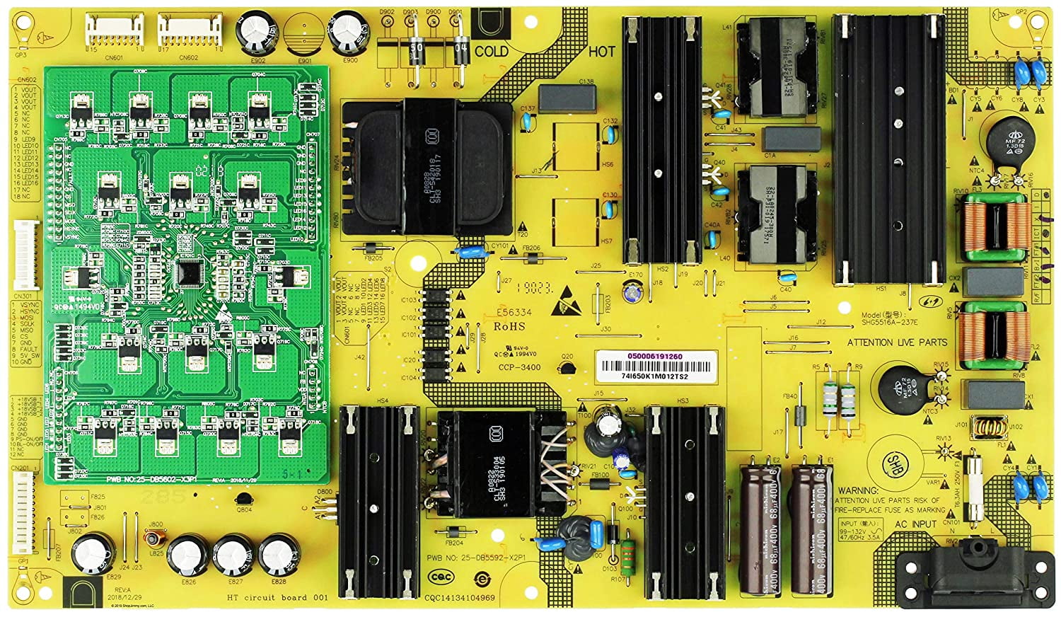 Power Supply Board 0500-0619-1260 SHG5516A-237E for Vizio V755-G4 ...