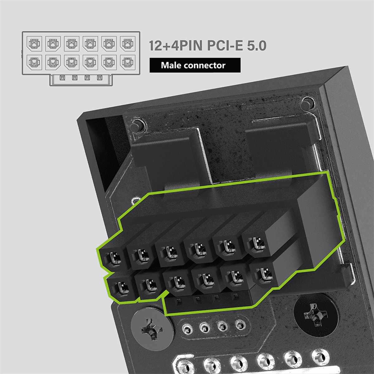 Power Supply Connector 16Pin(12+4PIN) ATX3.0 12VHPWR 450W Graphics Card GPU 90 Degree Adapter ...