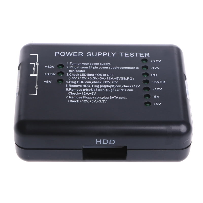 Power Supply Tester Checker LED 20/24 Pin for PSU ATX SATA HDD Tester ...