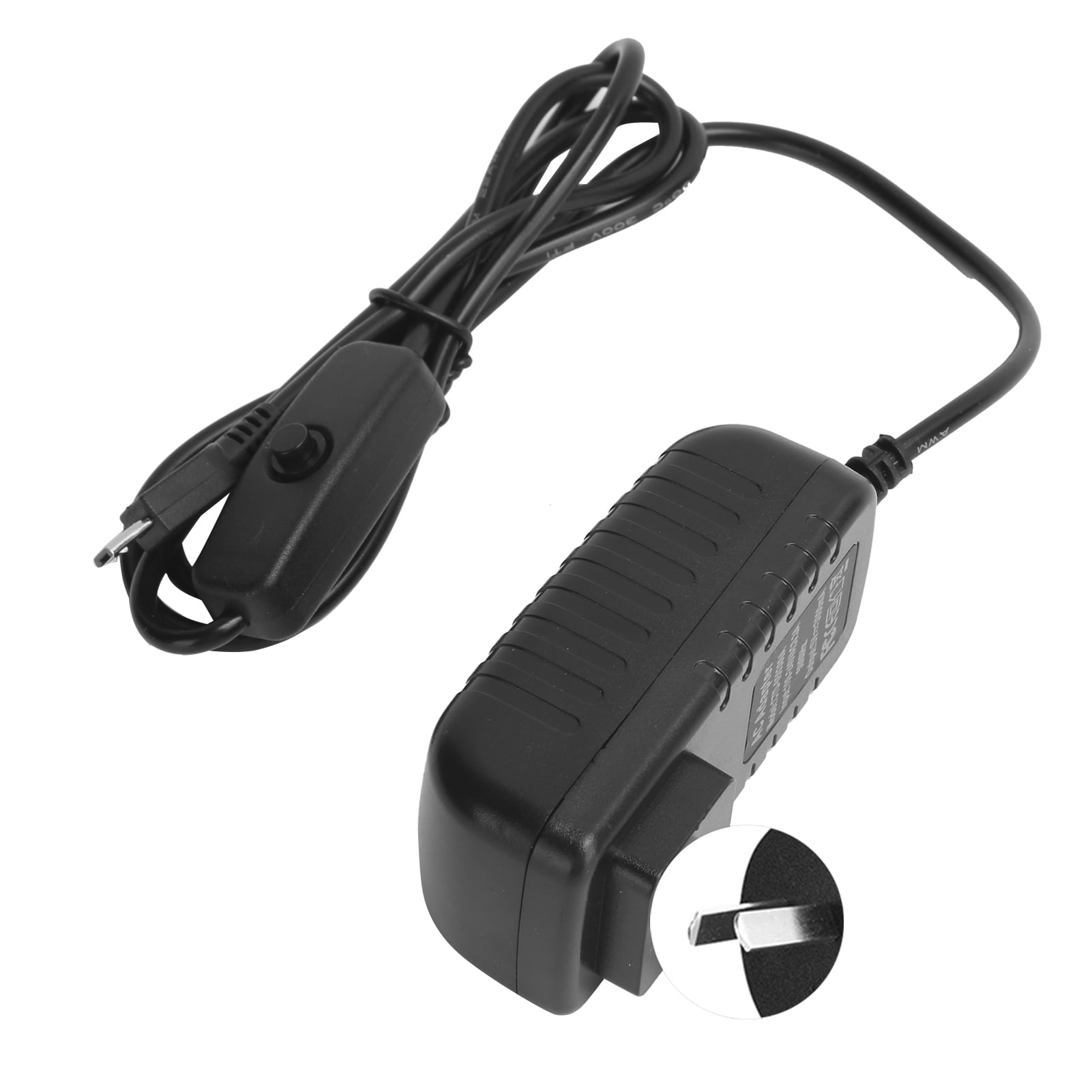 Power Supply for 5V 3A with Switch Button Integrated Micro USB Adapter ...