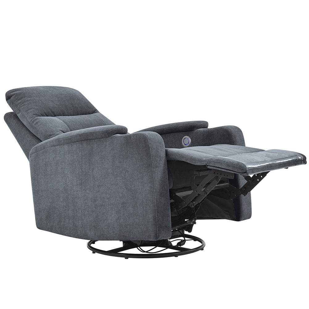 Power Swivel Glider Recliner Chair, Electric Sofa with Cup Holders and ...