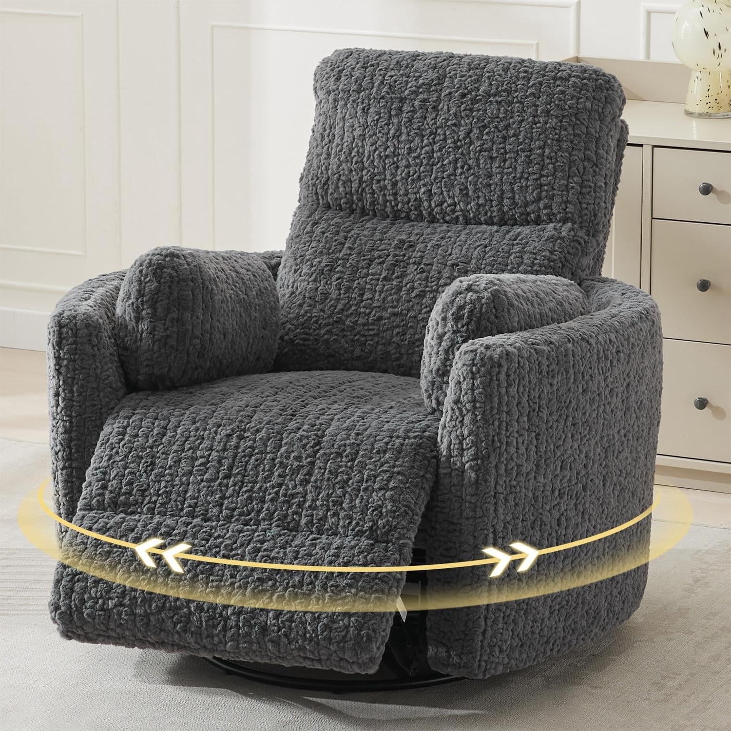 Comfort Stretch Power Swivel Glider Recliner Chair, USB Ports, Rocking ...