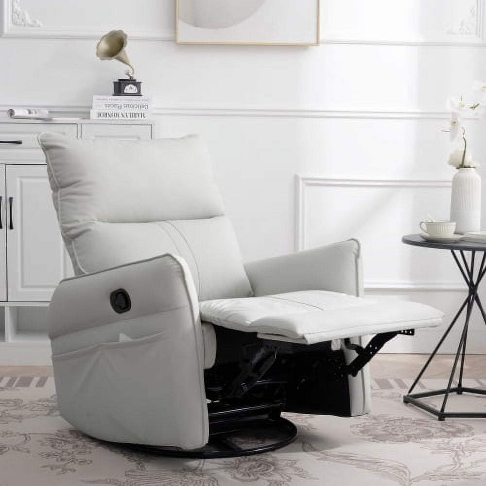Power Swivel Rocker Recliner Chair, 270° Swivel Electric Recliner with ...