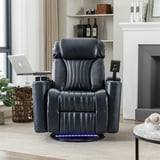 Electronic Leather Power Recliner, Theatre USB Port Chair, Swivel Tray ...