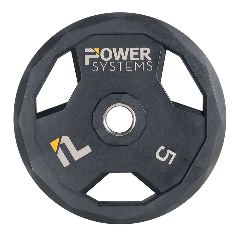 Power Systems Olympic Urethane Grip Plate, Durable 3 Grip Weight Plate ...