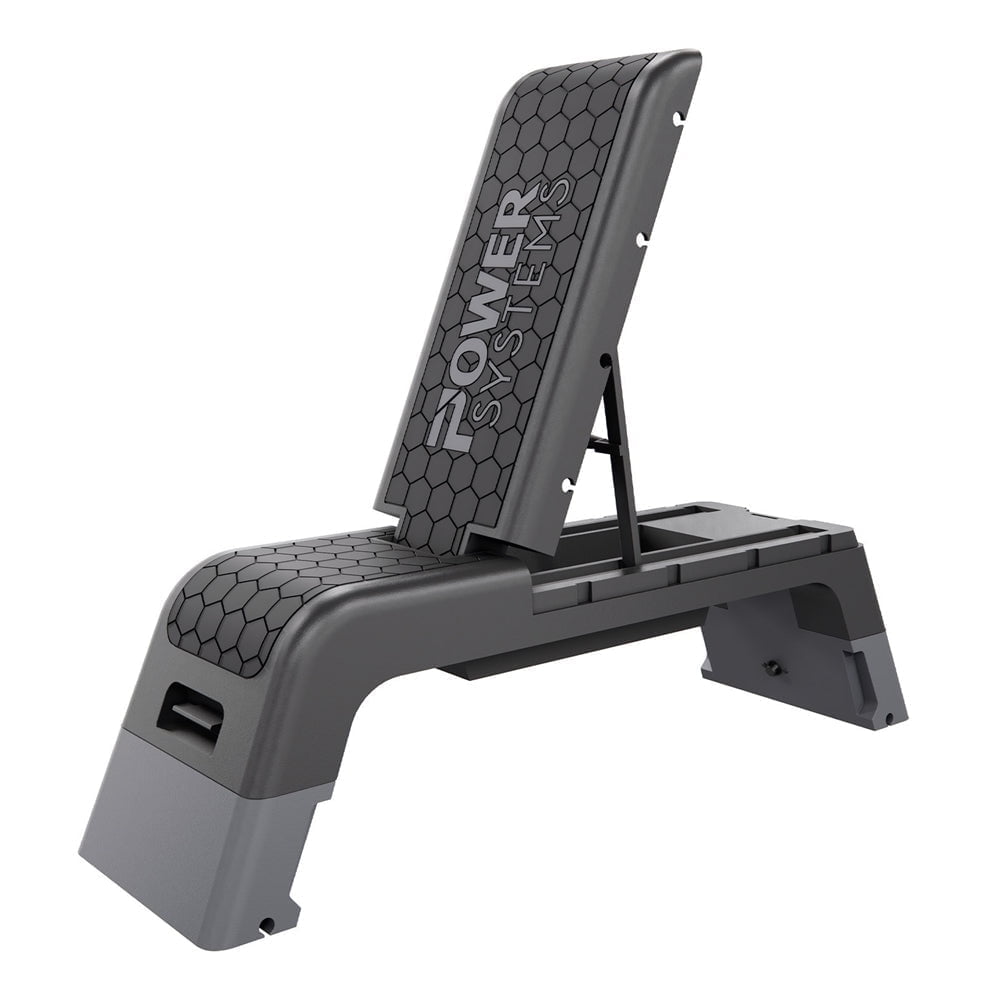 Power Systems Aerobic Deck, Adjustable Fitness Deck Bench w/Adjustable ...