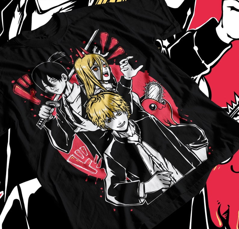 Power T-Shirt, Chainsaw Man T-Shirt, Chainsaw Man Anime Manga Denji T ...
