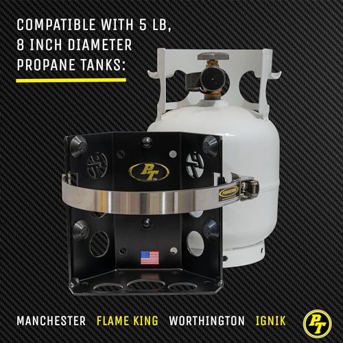 Power Tank - Lockable 5 lb LP Propane Tank Holder 8 Inch Cylinder ...