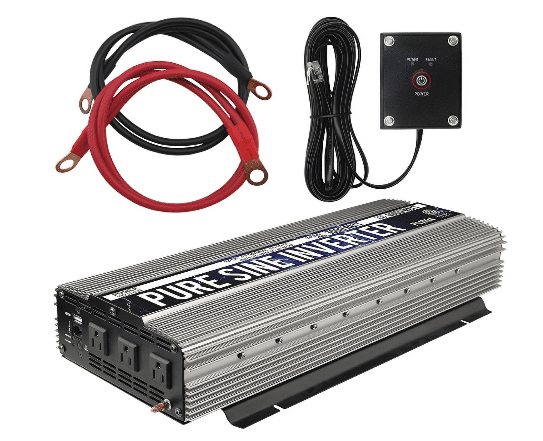 Power TechON 3000W Pure Sine Wave Power Inverter 12V DC to 120V AC with ...