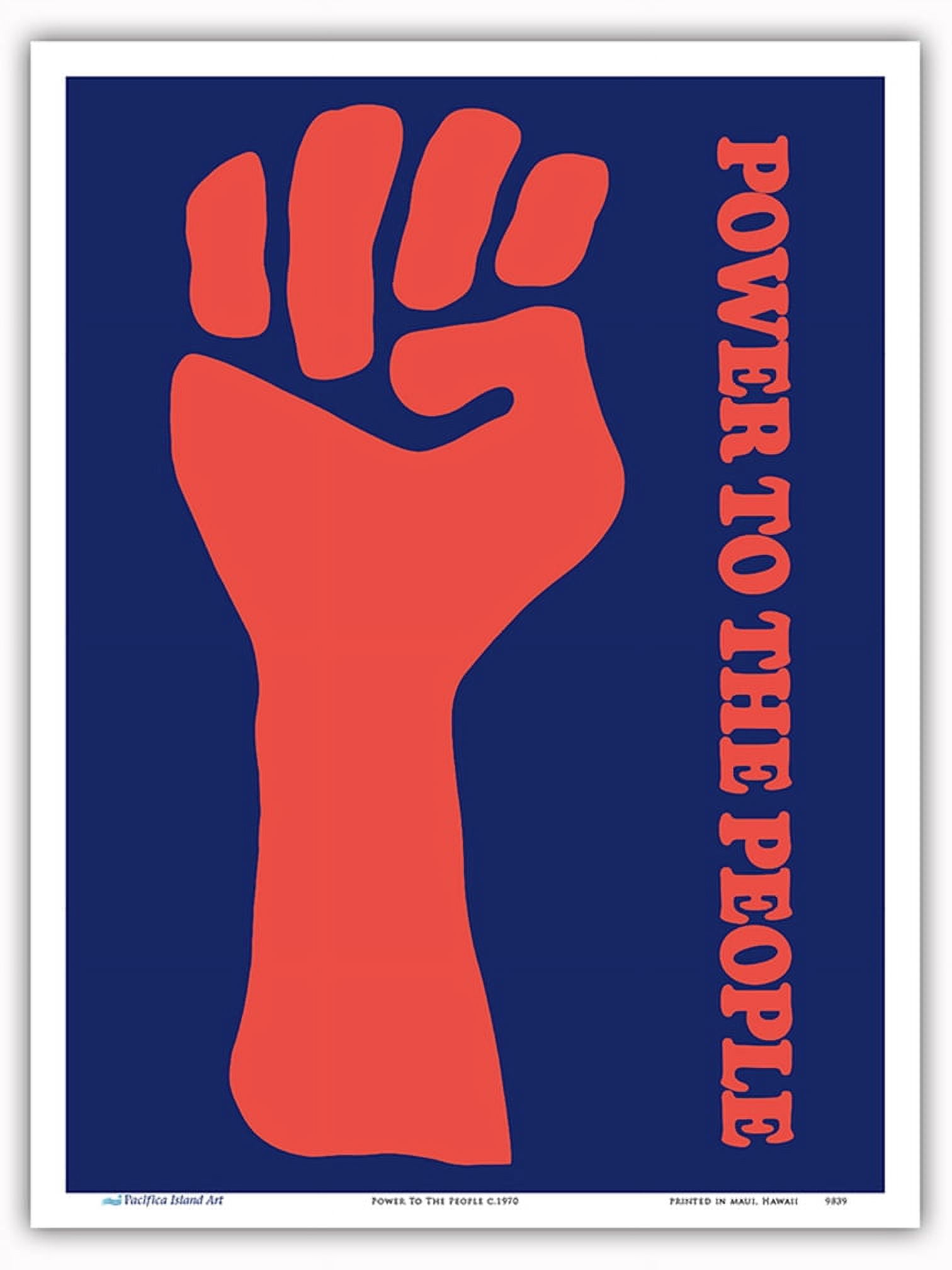 Power To The People - Black Panther Party - Vintage Political Poster c ...
