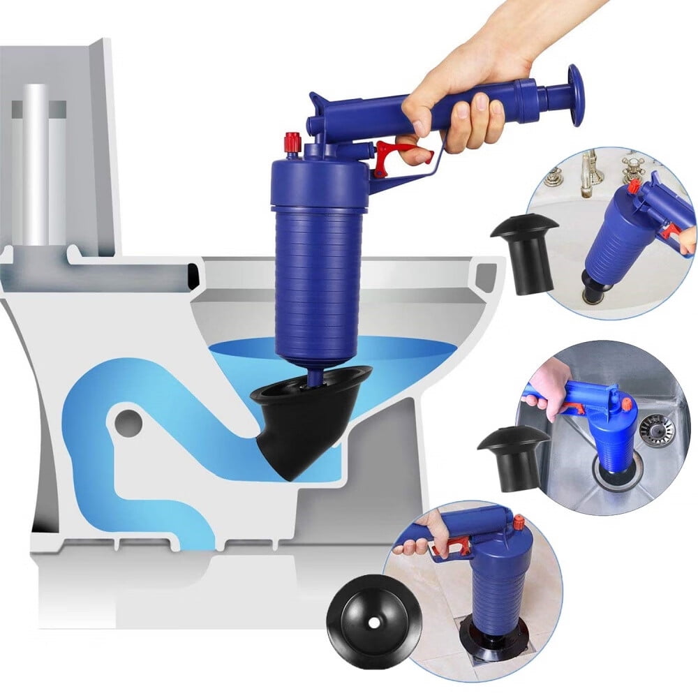 Power Toilet Plunger Set Drain Clog Remover Tool Drain Snake Tub Drain ...