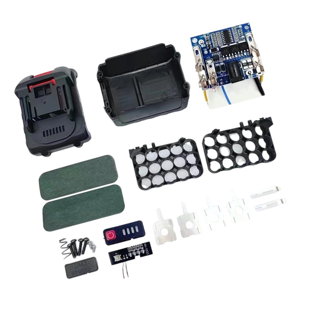 Power Tool Battery Storage Case 10/15/20 Cores ABS Shell With LED ...