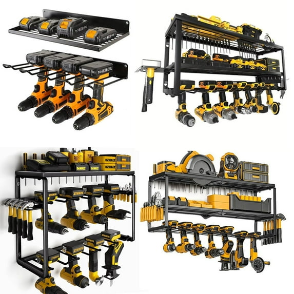 Power Tool Organizer, 3 Layers Storage Rack, Heavy Duty Metal Floating ...