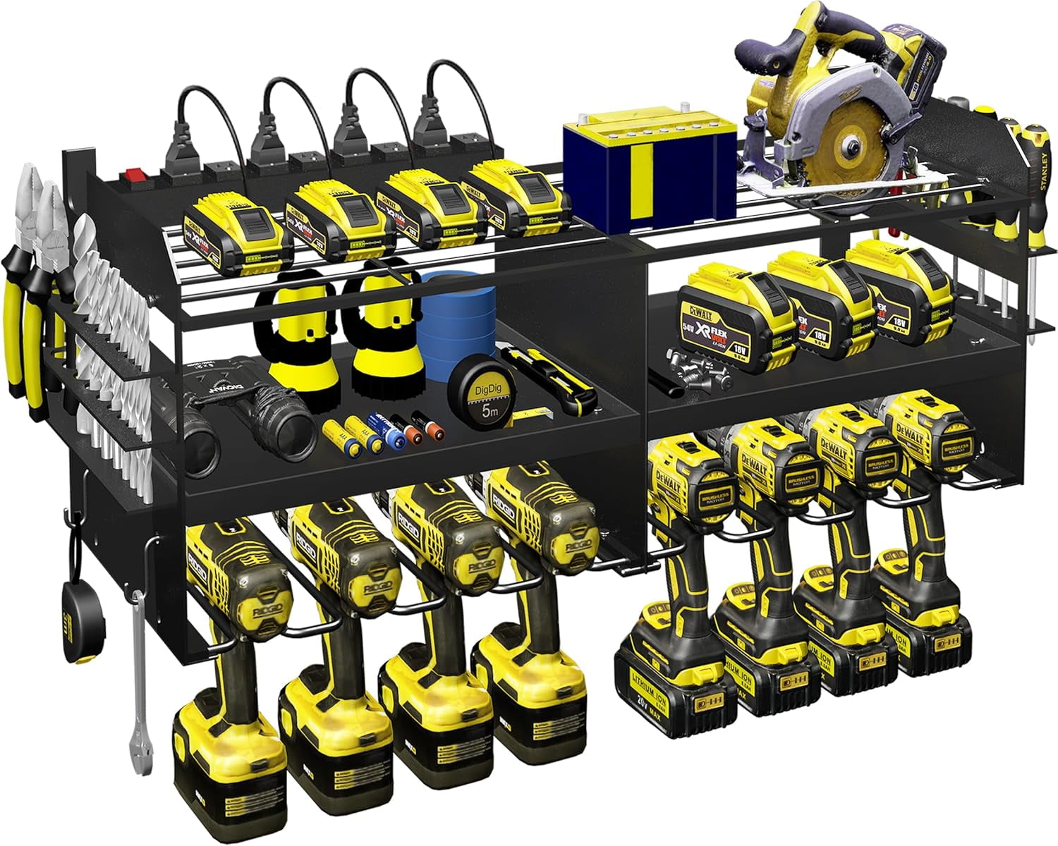 Power Tool Organizer with Charging Station,3 Layer Holders Heavy Duty ...
