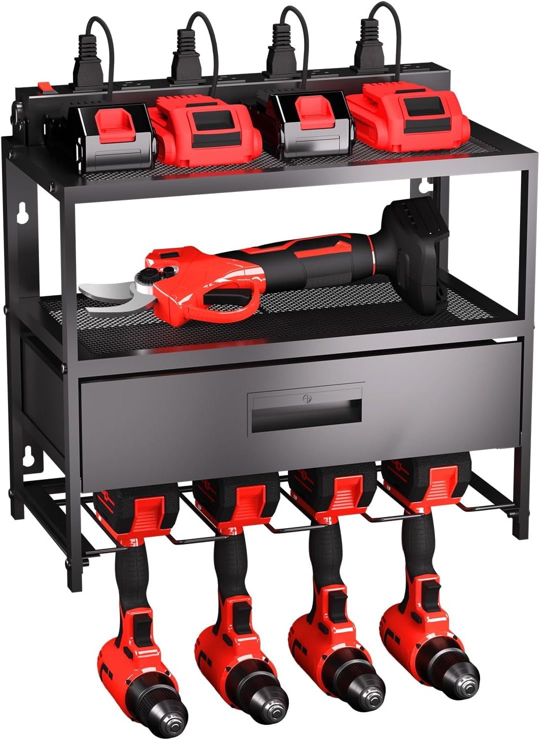 Power Tool Organizer with Charging Station, Garage Tool Storage ...