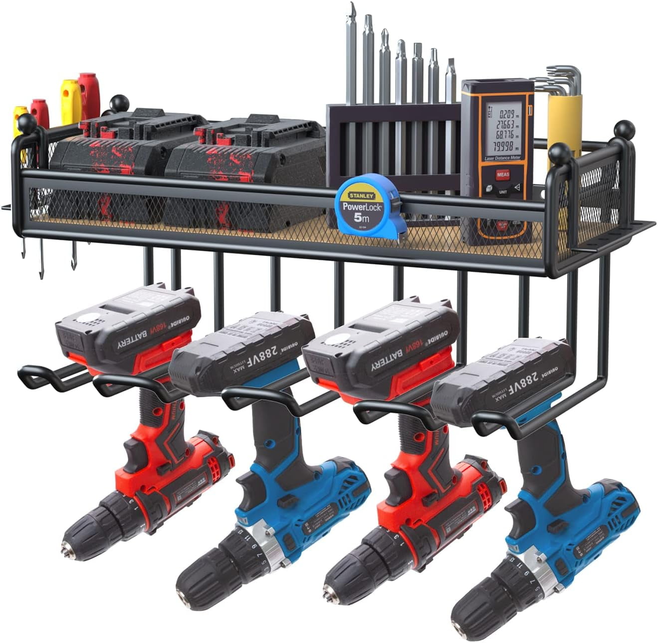 Power Tool Organizer Drill Holder Wall Mount Cordless Drill Storage ...