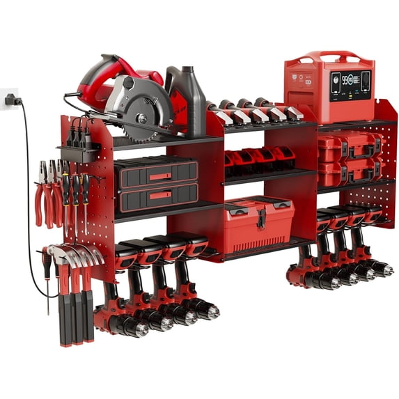 Power Tool Organizer with Station Wall Mount, 3 Layer Expanded Garage ...