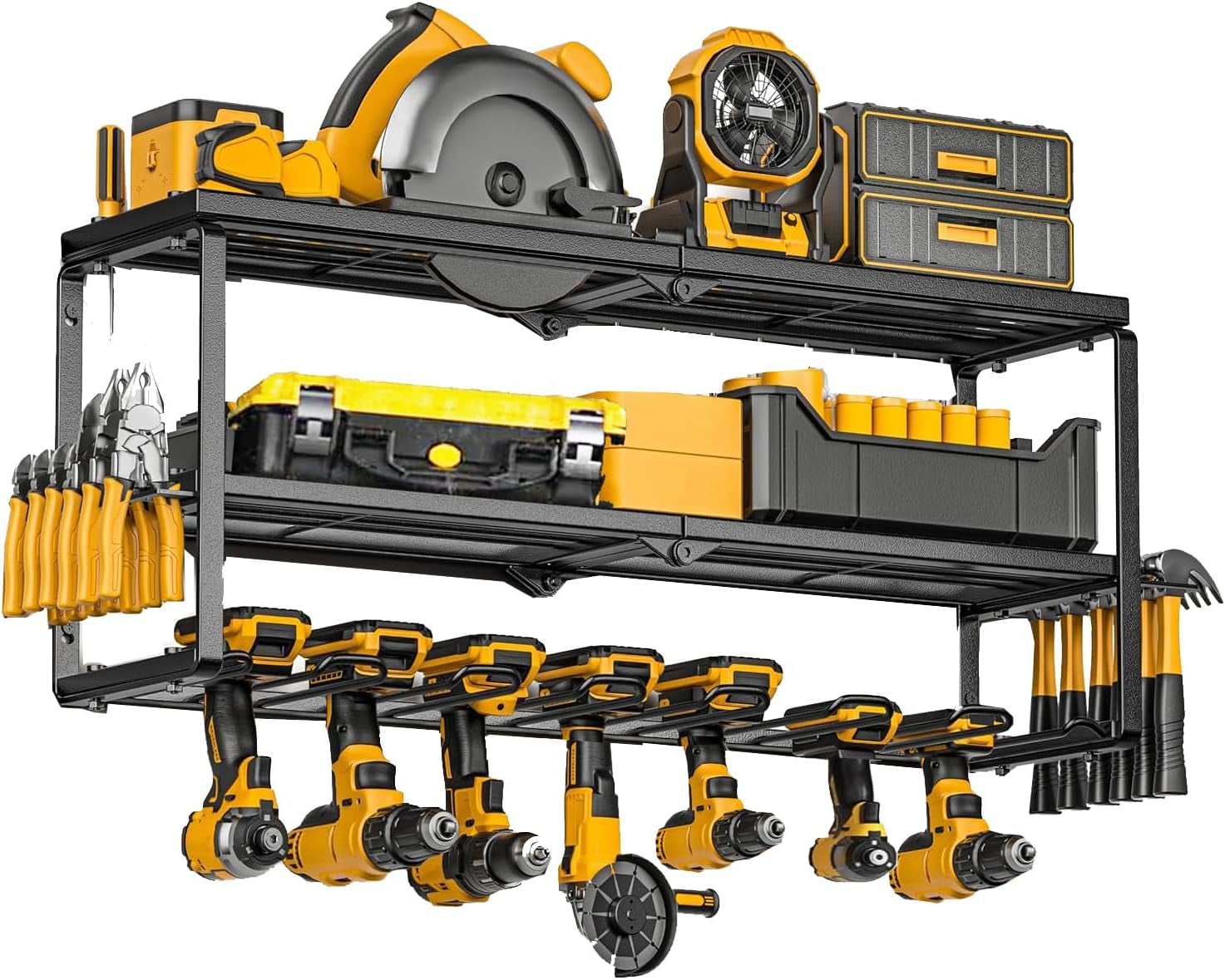 Power Tool Organizer for Tool Storage,7 Drill Holder Wall Mount and ...