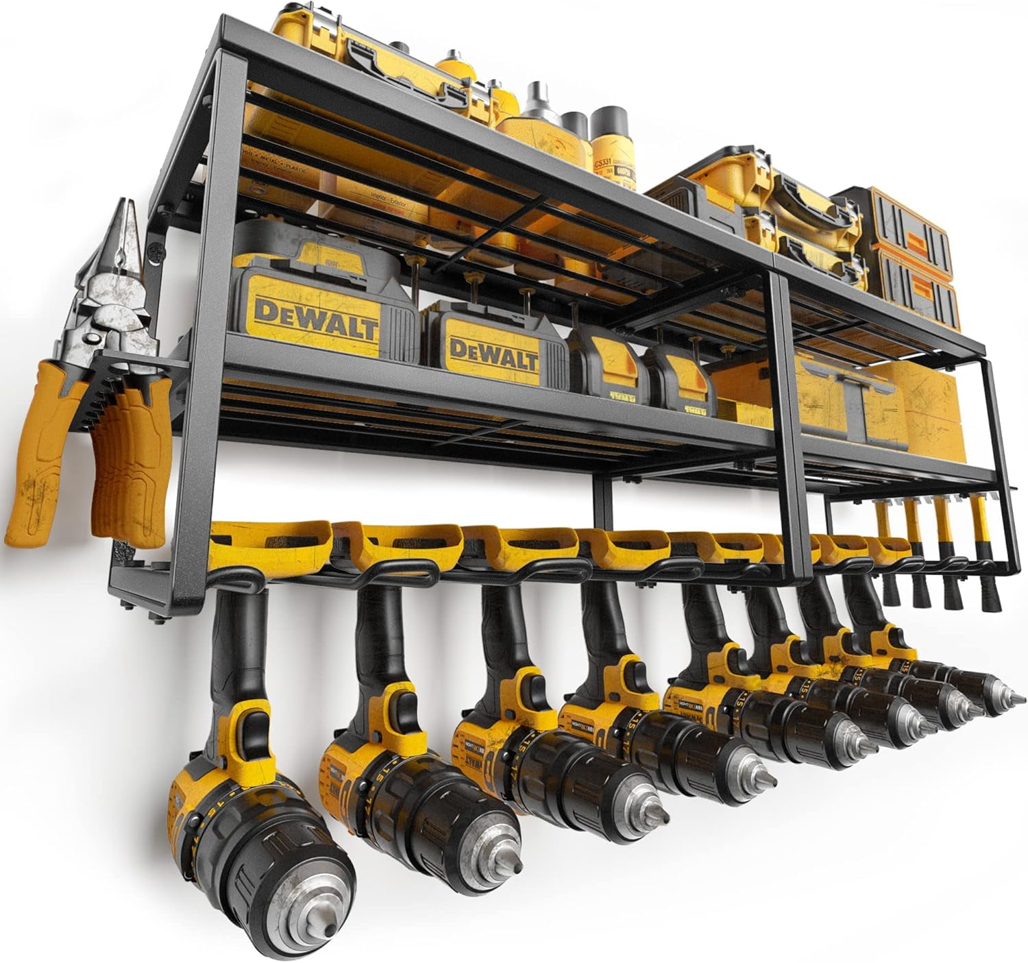 Power Tool Organizer for Tool Storage, Drill Holder Wall Mount with ...