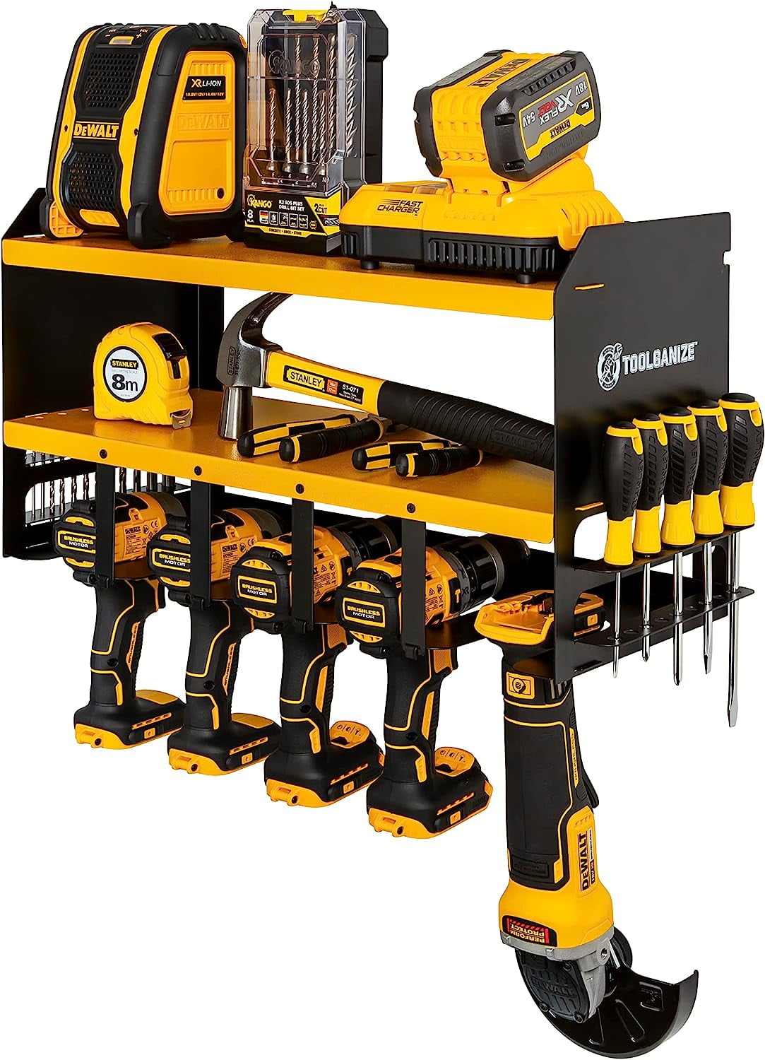 Power Tool Organizer & Storage Wall Mount - Heavy Duty Metal Drill ...