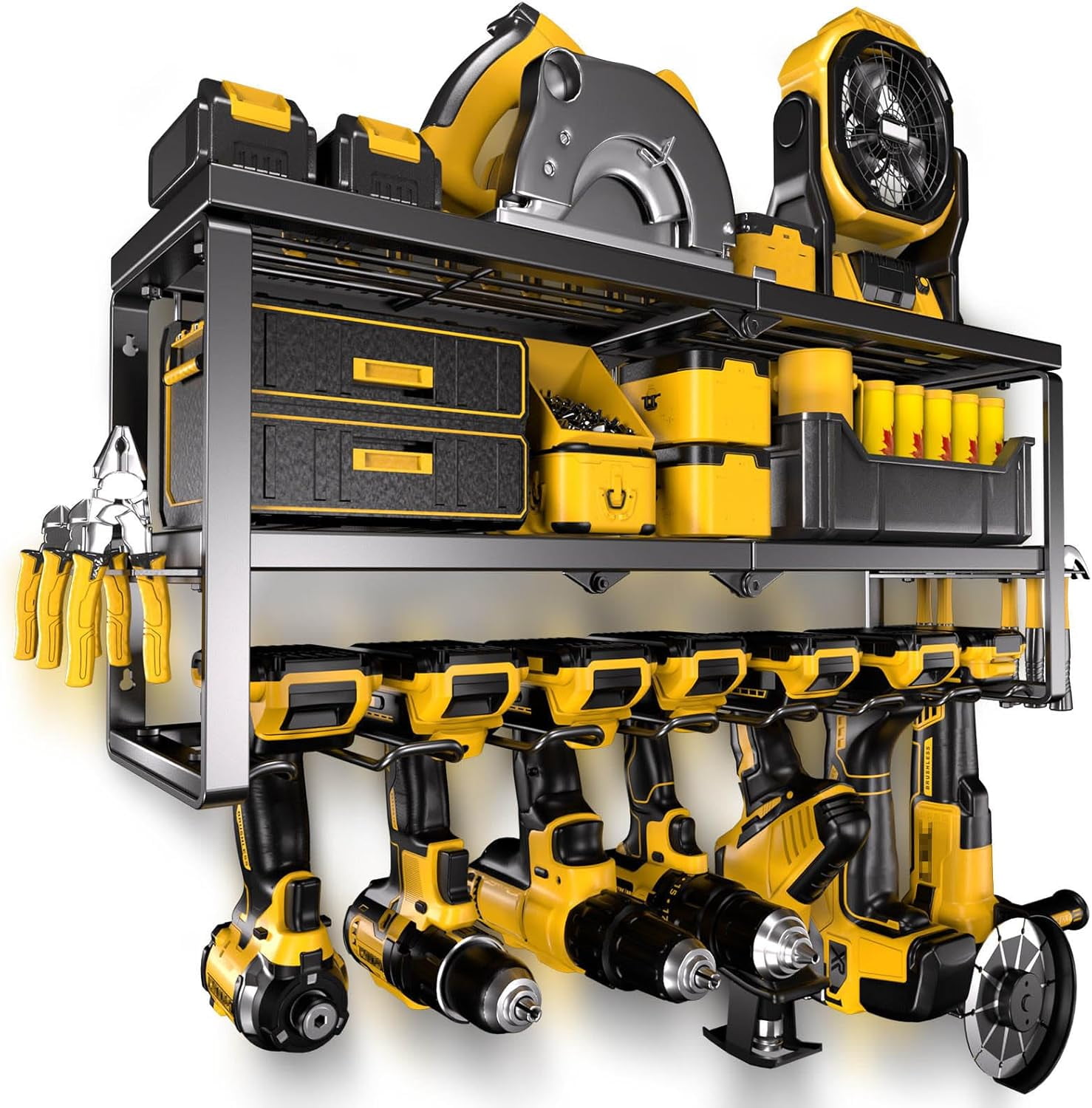 Power Tool Organizer for Tool Storage, Drill Holder Wall Mount with ...
