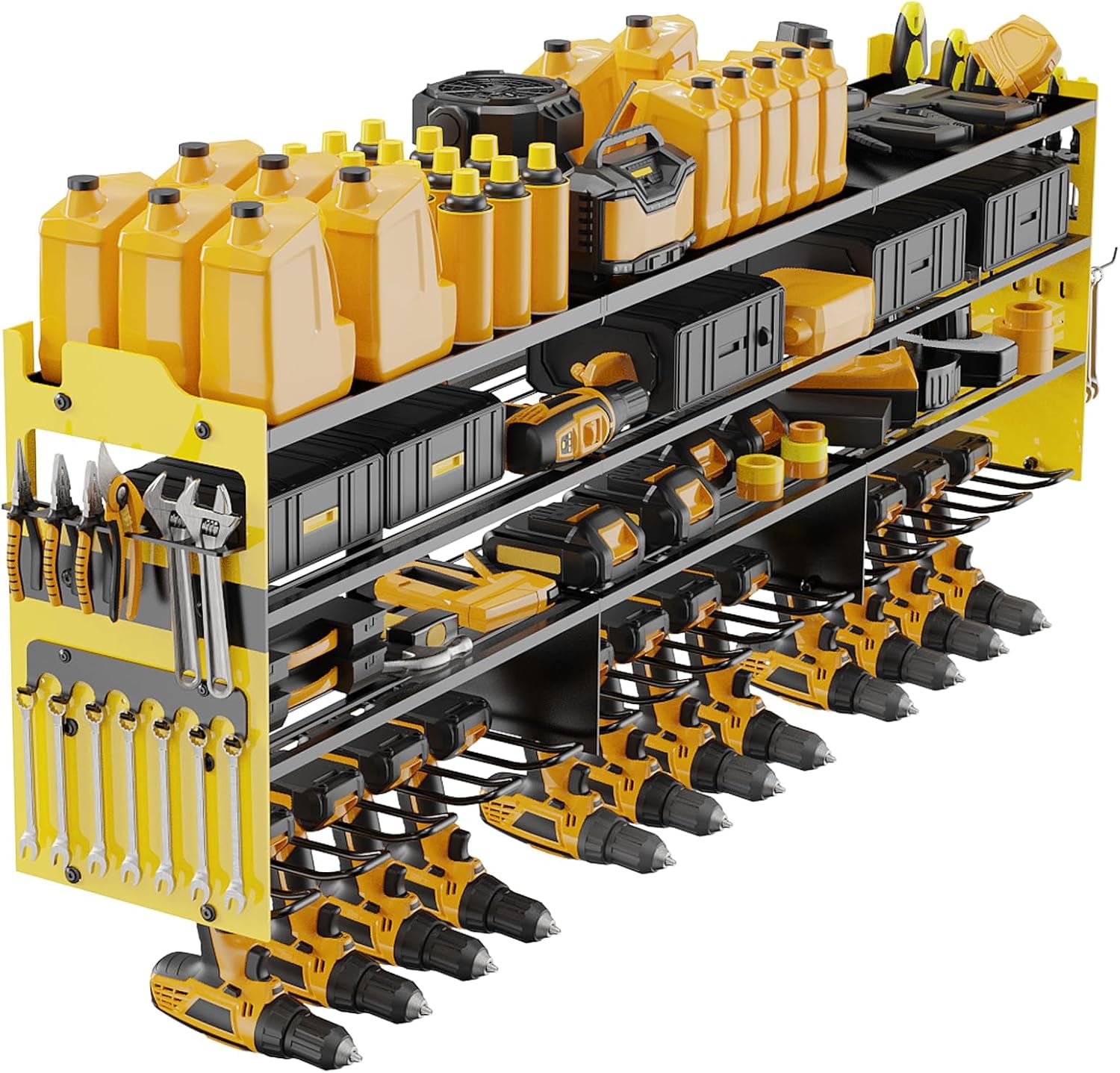 Power Tool Organizer Wall Mount with 12-Drill Holders-800Lbs Load Heavy ...