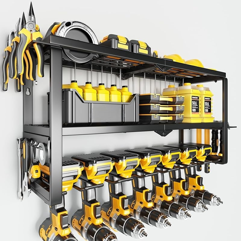 Power Tool Organizer Wall Mount - 150Lbs Load 3 Layers Storage Rack ...