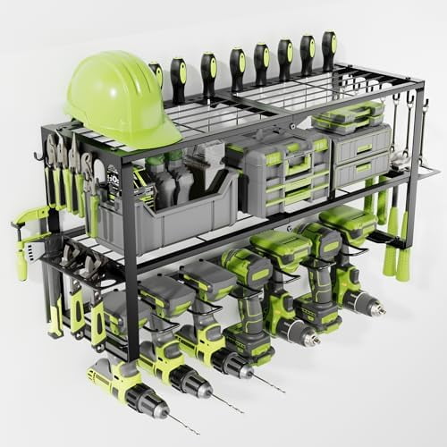 Power Tool Organizer Wall Mount, 3 Layer Heavy Duty Tool Storage Rack ...