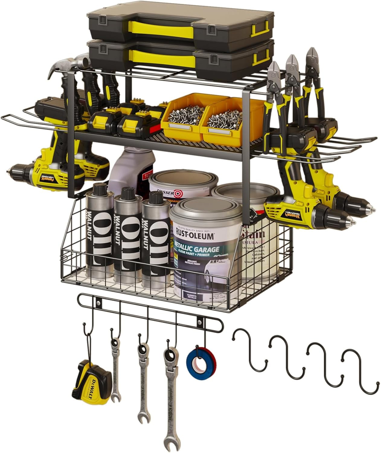 Power Tool Organizer Wall Mount - Drill Holder Wall Mount with Wire ...