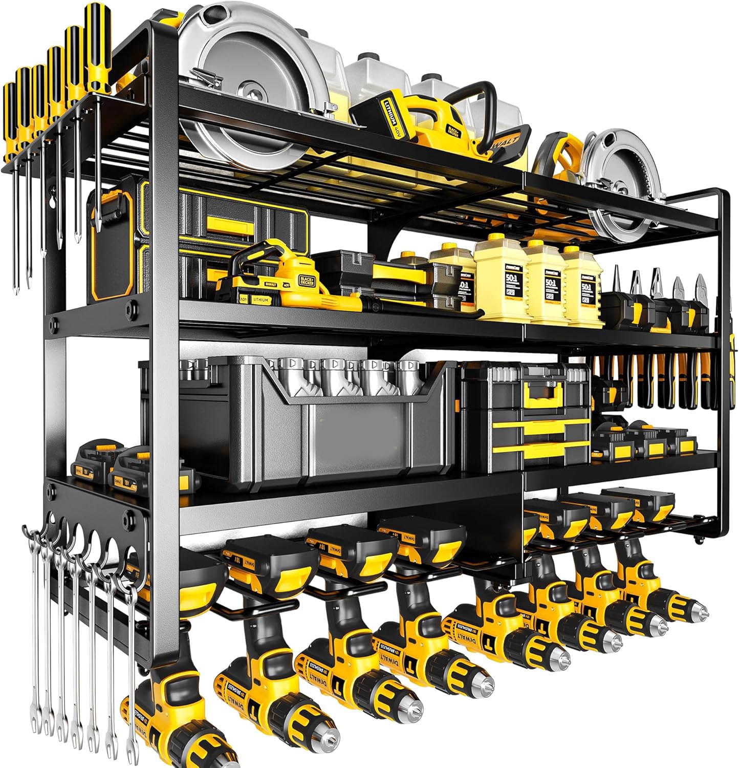 Power Tool Organizer Wall Mount, Heavy Duty Metal Loads, Power Tool ...