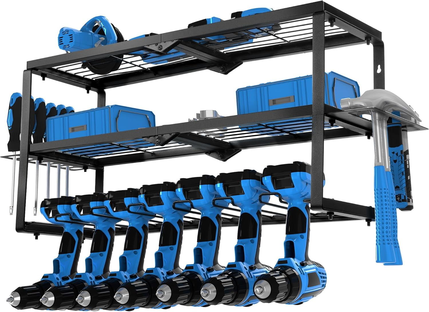 Power Tool Organizer Wall Mount, Power Drill Tool Holder, Heavy Duty ...