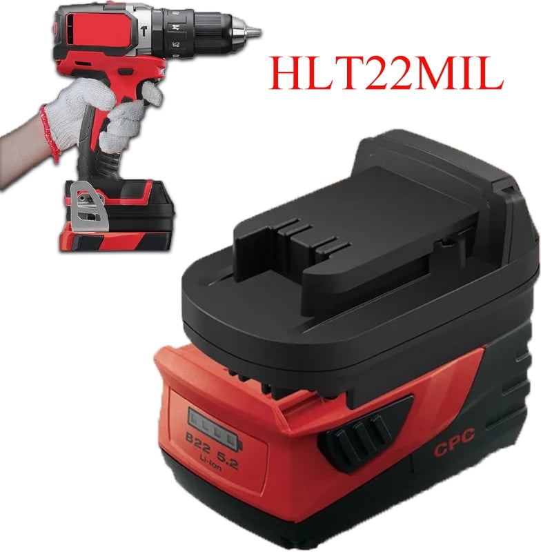Power Tools Adapter Converter for Hilti 22V B22 Li-ion Battery for Mil ...