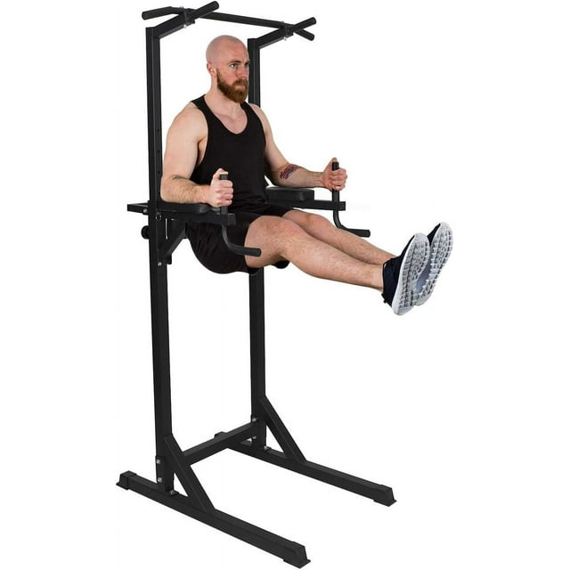 Power Tower Adjustable Height Standing Pull Up Bar Dip Station for Home ...