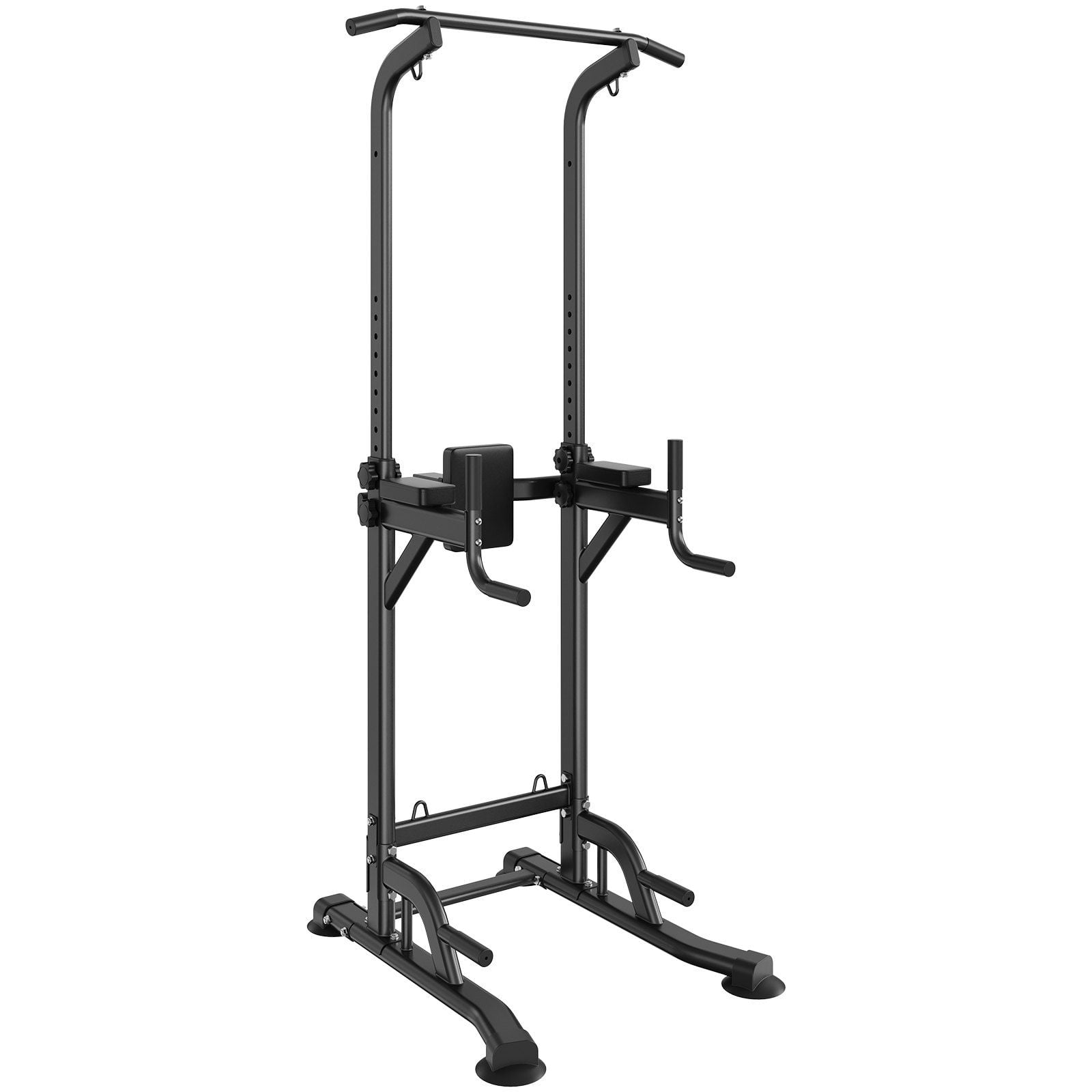 Power Tower Dip Station, 10-Level Height Adjustable Pull Up Bar Stand ...