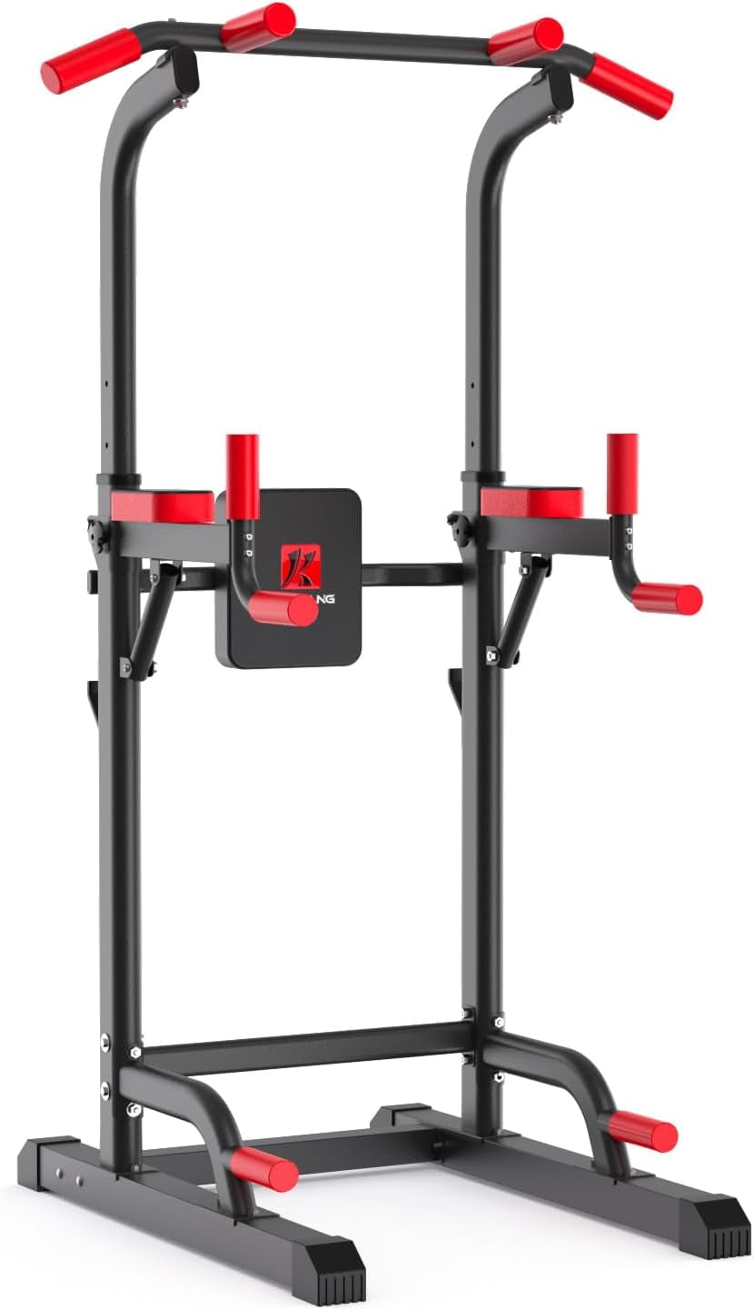 Power Tower Dip Station, lti-Fu tion Pull Up Adujustable Height Up 85.5 ...