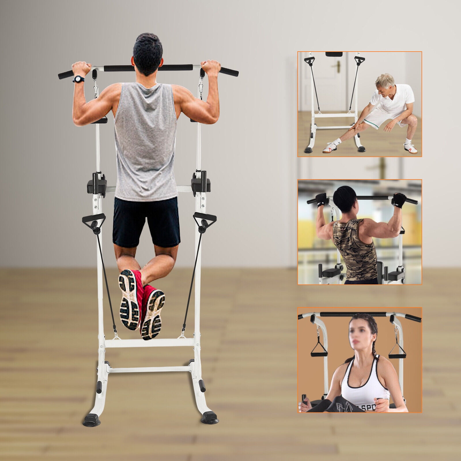 Power Tower Home Gym Power Station Sit Ups and Pull-Up Bar Height ...