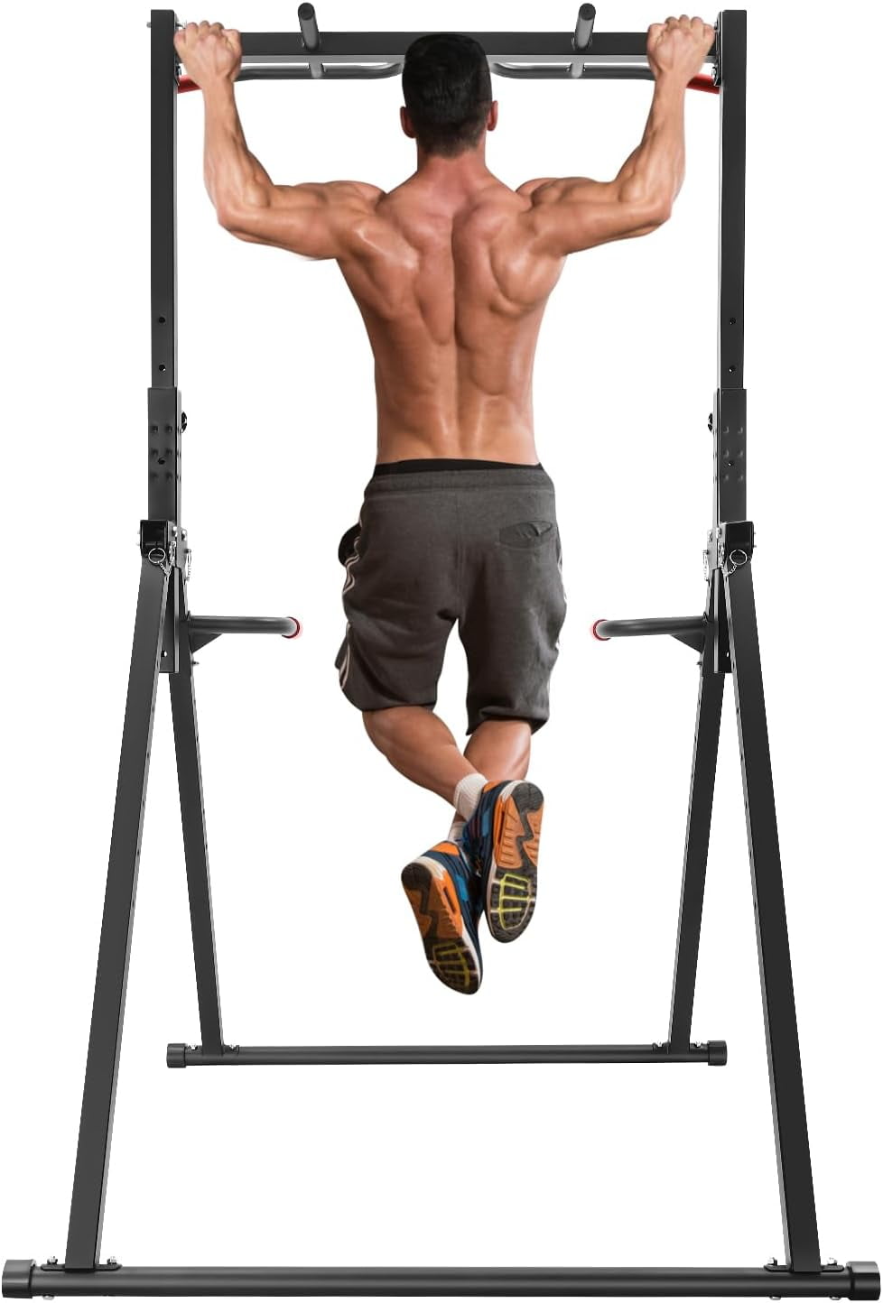 Power Tower Pull Up Bar Dip Station, Adjustable Height Triangular ...