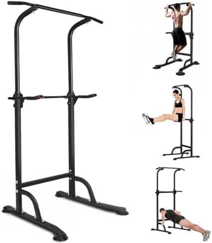 Power Tower Pull Up Bar Dip Station, Free Standing Pull Up Rack Dip ...