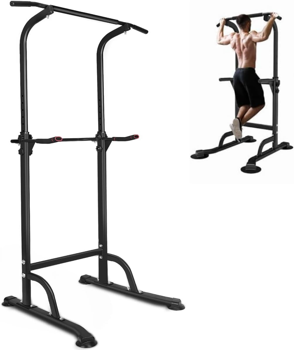 Power Tower Pull Up Bar Dip Station, Free Standing Pull Up Rack Dip ...